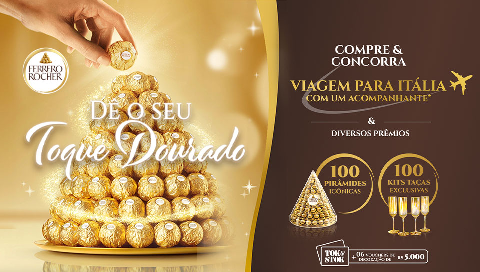Promoção Ferrero Dê o seu Toque Dourado 2025 | Portal da Promo